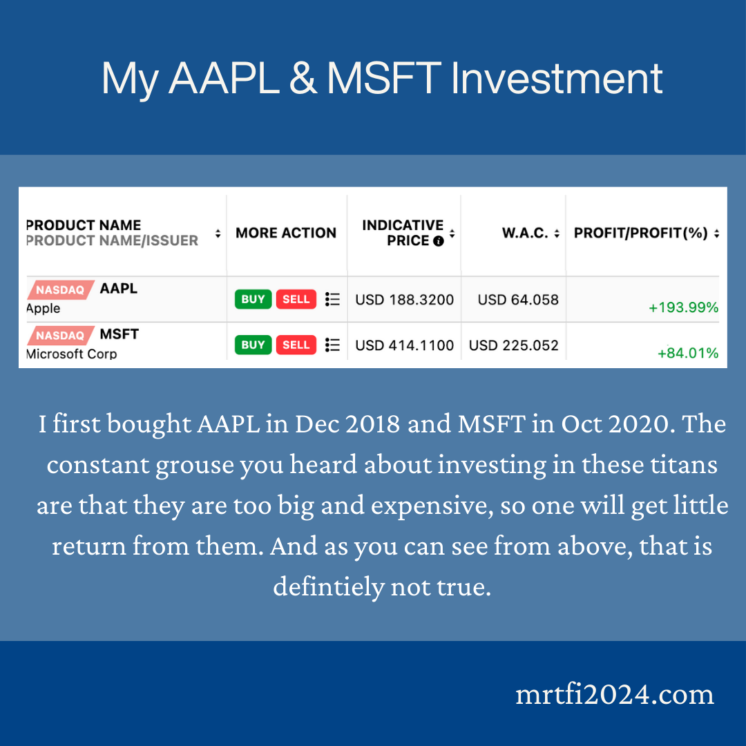 My investment in the titans – AAPL & MSFT – The Fat Investor